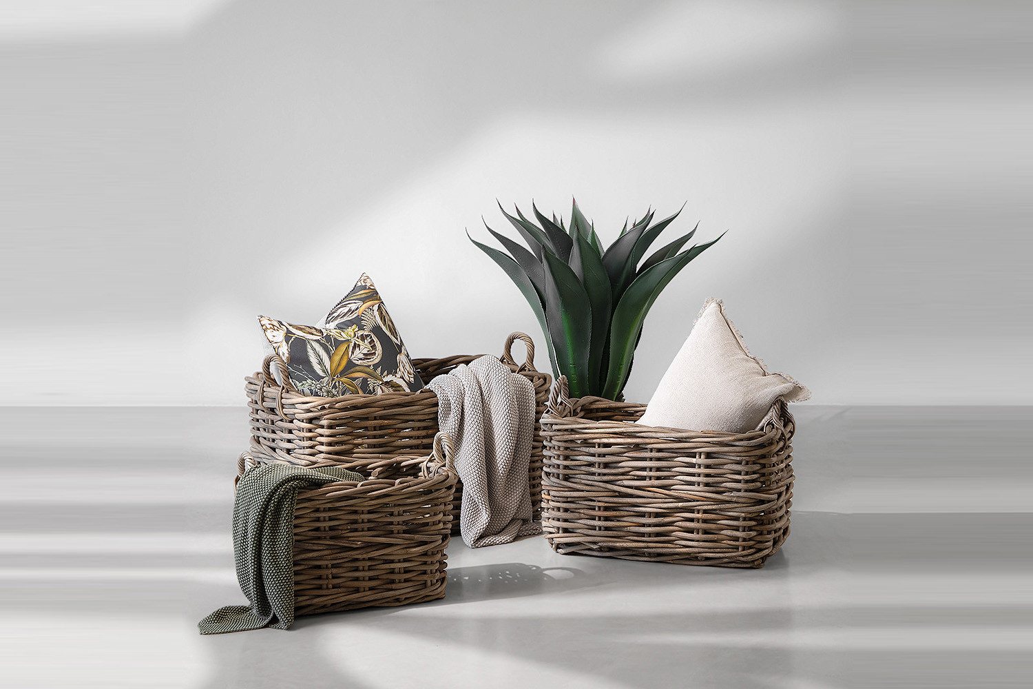 Tansen Wicker Basket Set | Cielo
