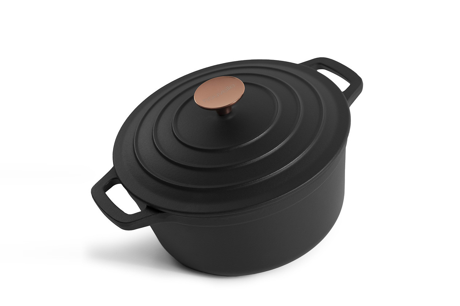 Nouvelle Cast Iron Casserole - 24cm - Matte Black | Cielo