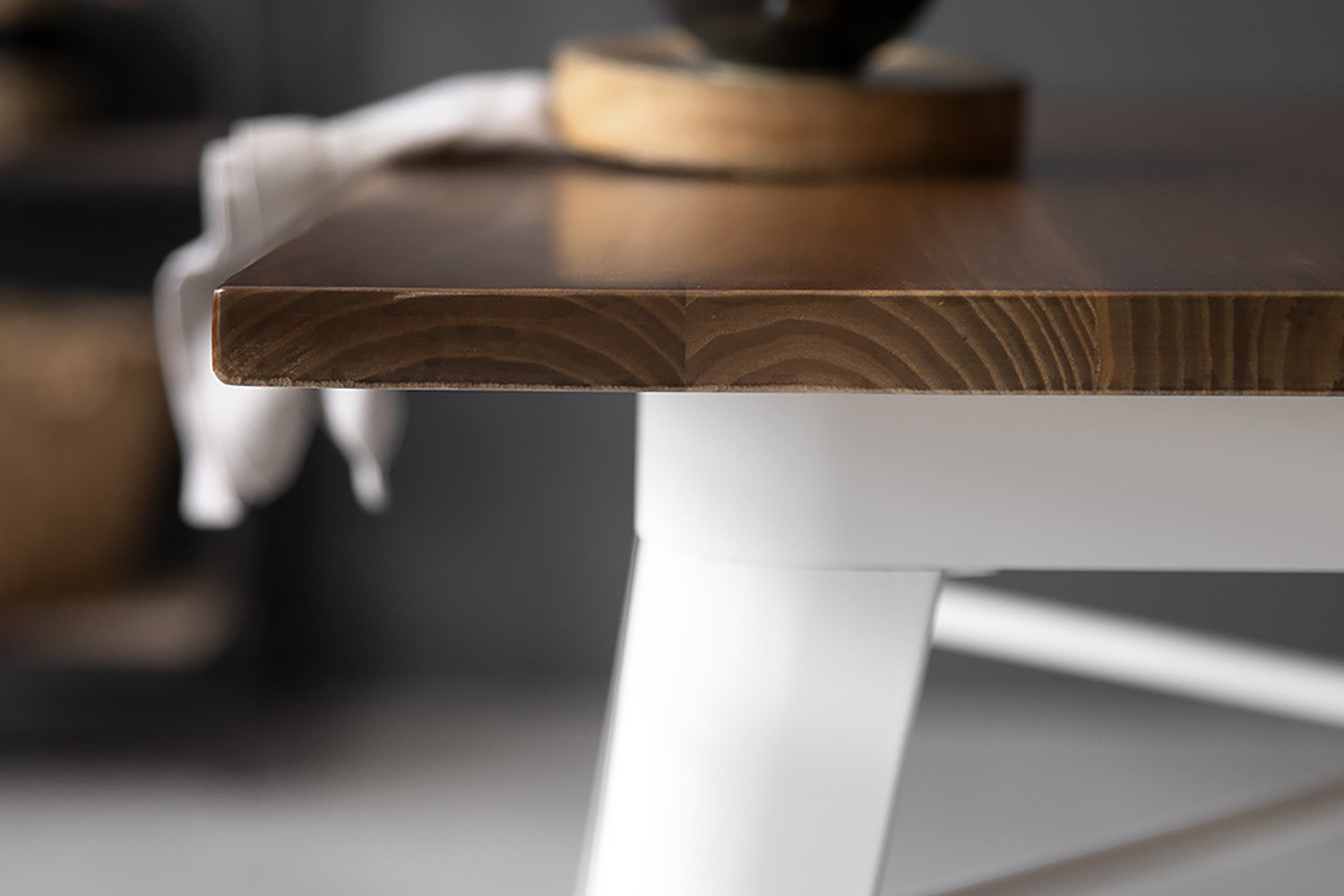 Odell Metal Dining Table - Matt White | Cielo