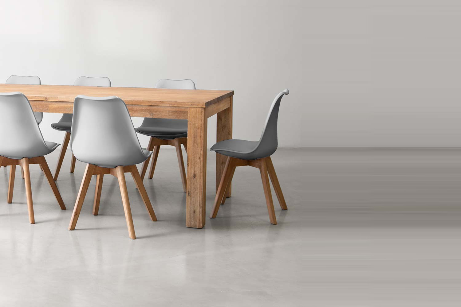 Vancouver Atom 8 Seater Dining Set (2.4m) - Grey