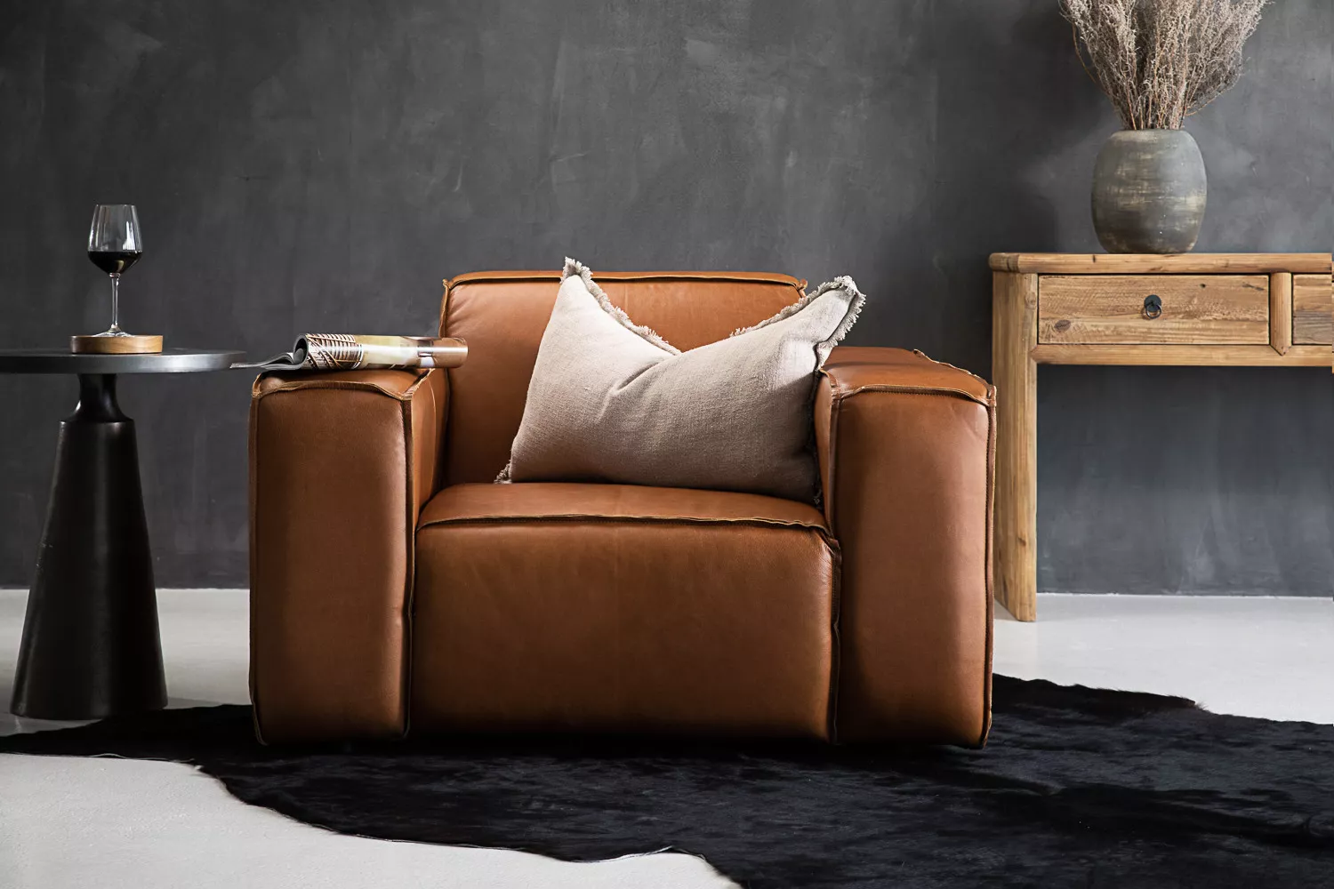 Jagger Leather Lounge Suite - Desert Tan | Cielo