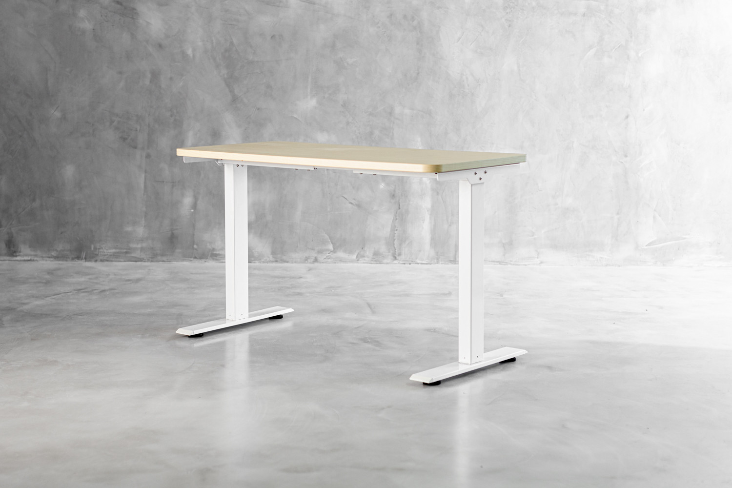Axon Standing Desk - White & Natural - 1.2m | Cielo