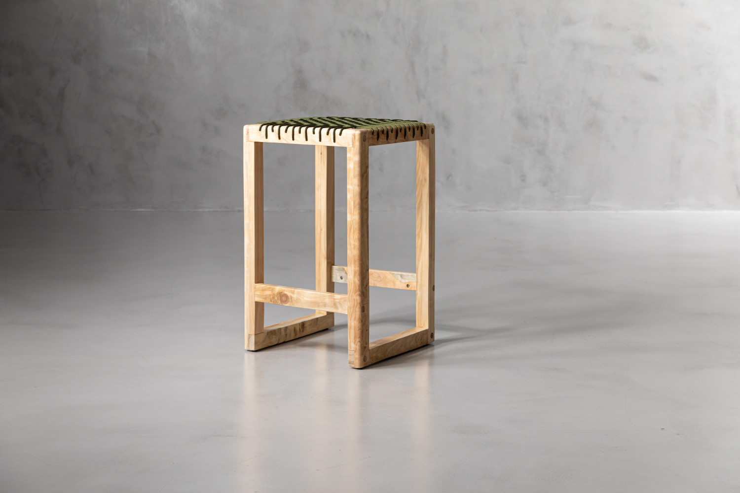 Skukuza Counter Bar Stool - Military Green