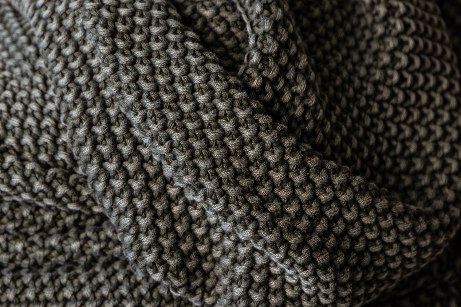 Jamali Moss Knit Throw - Olive Green | Cielo