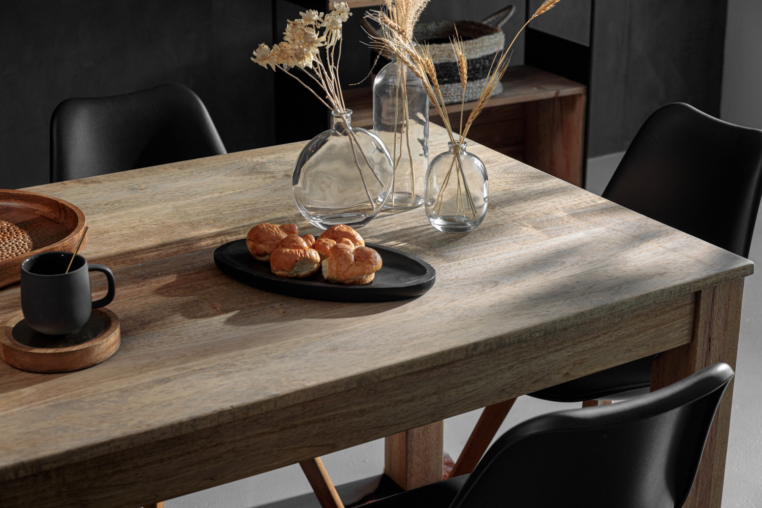 Montreal Atom 6 Seater Dining Set (1.8m) - Black | Cielo