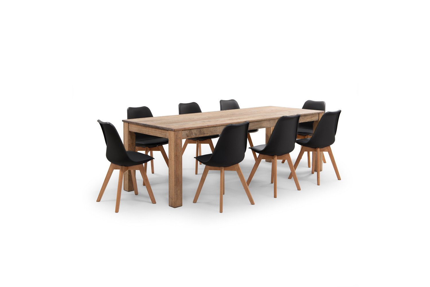 Montreal Atom 8 Seater Dining Set (2.4m) - Black | Cielo