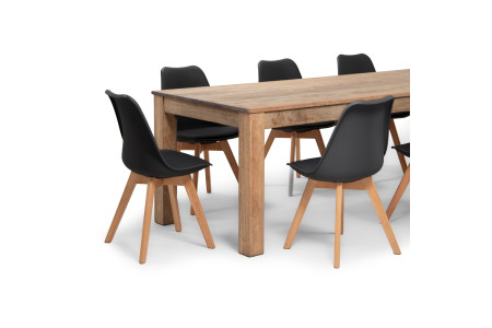 Montreal Atom 8 Seater Dining Set (2.4m) - Black | Cielo