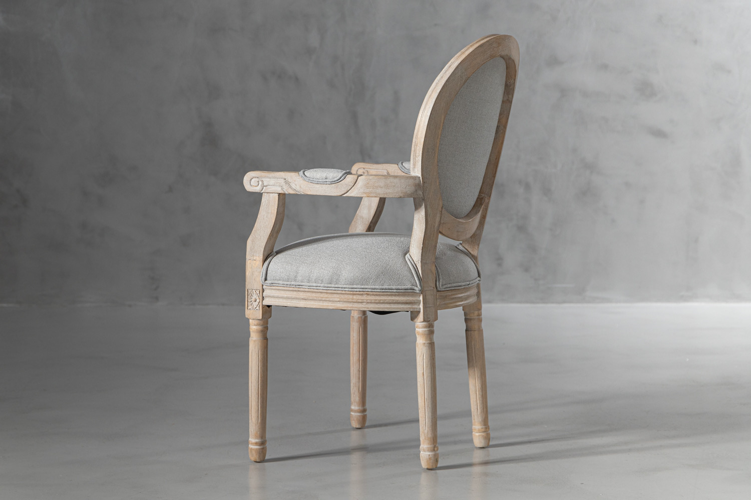 Olivia Dining Chair with Armrests - Grey | Cielo