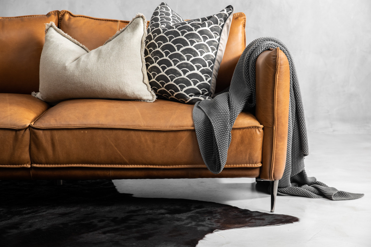 Ottavia Leather Lounge Suite - Desert Tan | Cielo