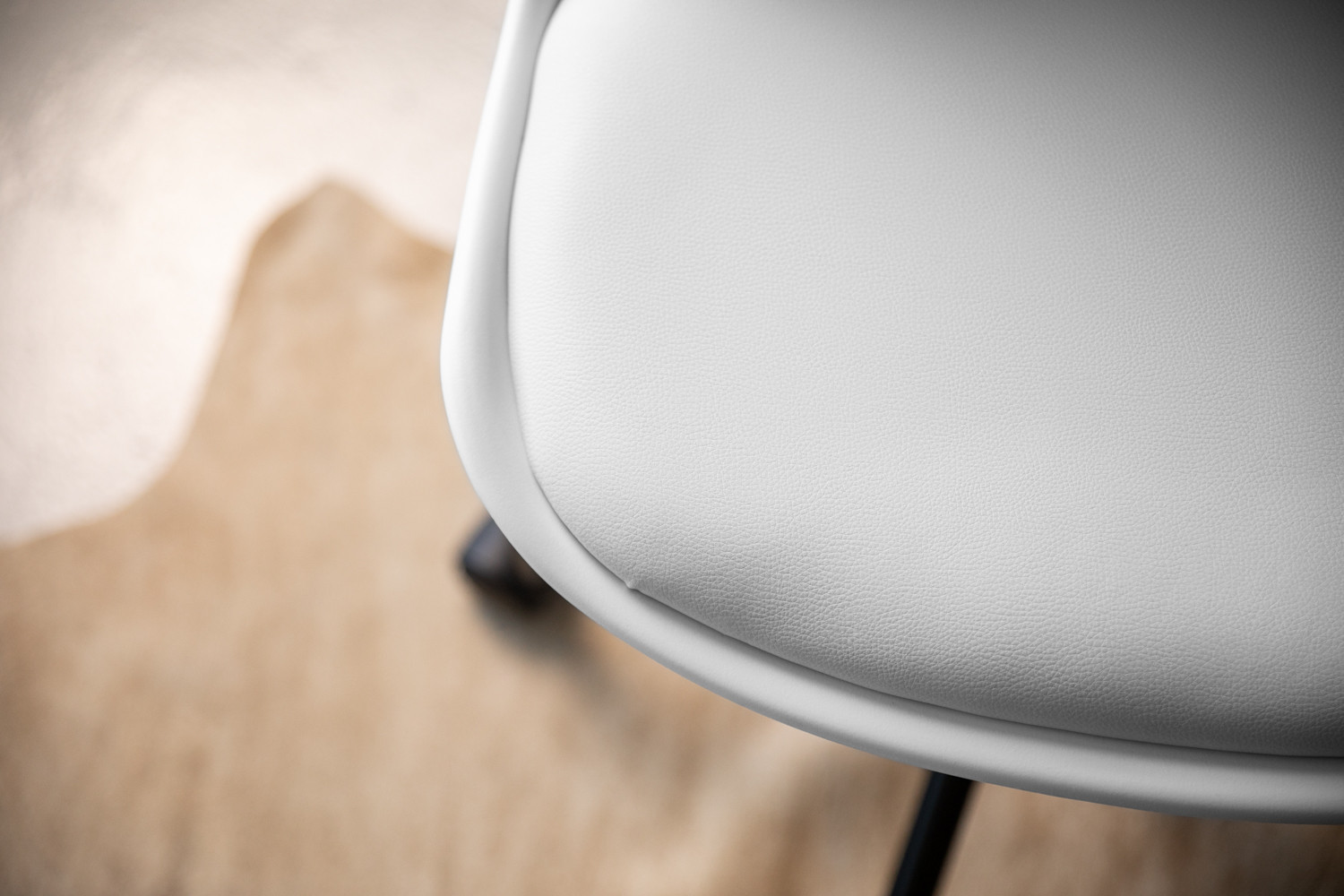 Atom Office Chair - White - Matt Black | Cielo