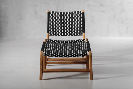 Kuta Lounge Chair - Black & White | Cielo