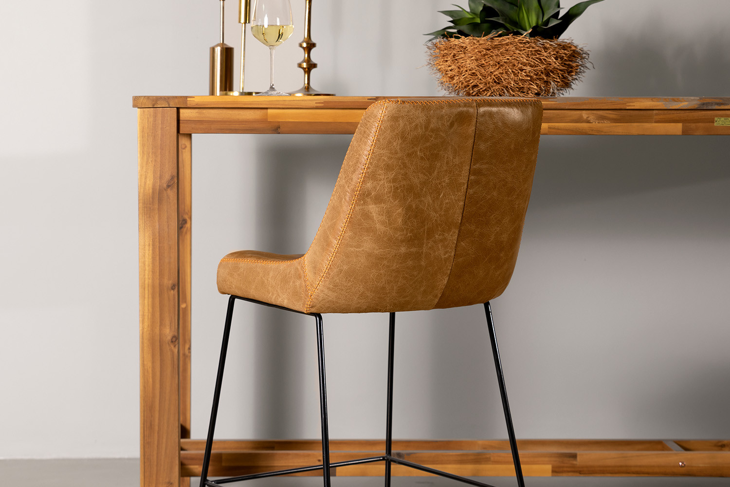 Jordan Leather Counter Bar Chair | Cielo