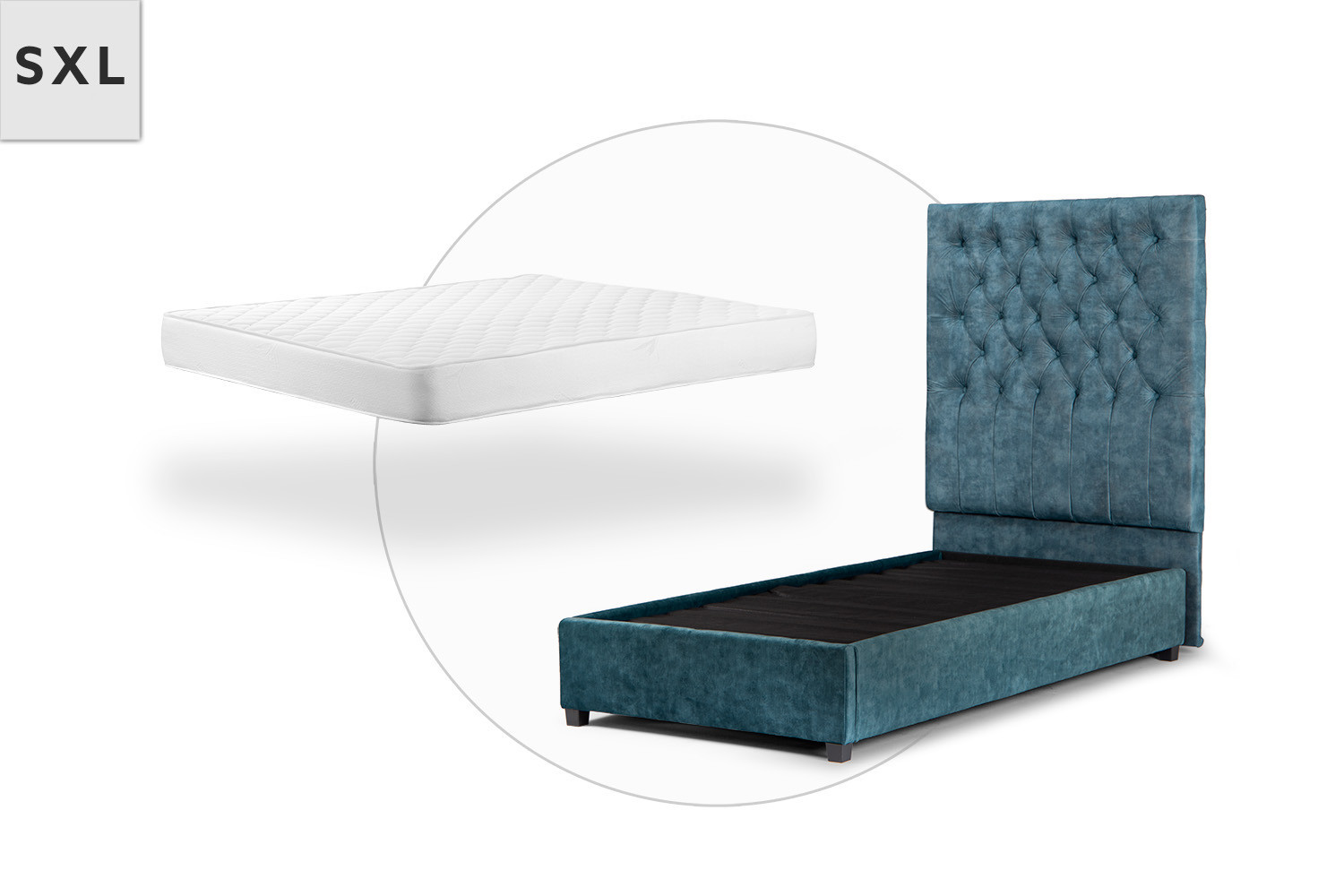 Kate Kylan Curve Bed Combo - Single - Aged Teal