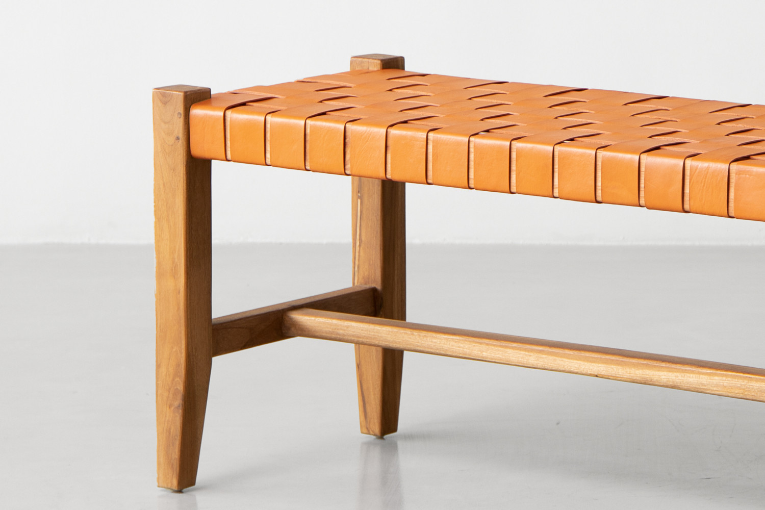 Zachary Leather Bench - Tan For Sale | Cielo