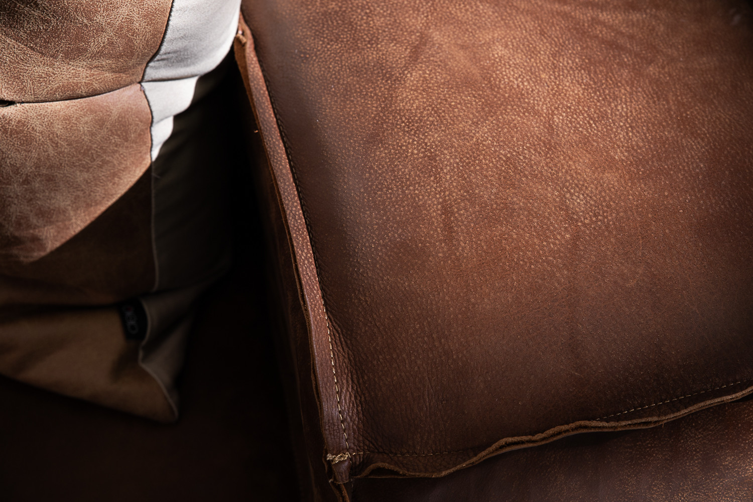 Jagger 3 Seater Leather Couch - Spice | Cielo