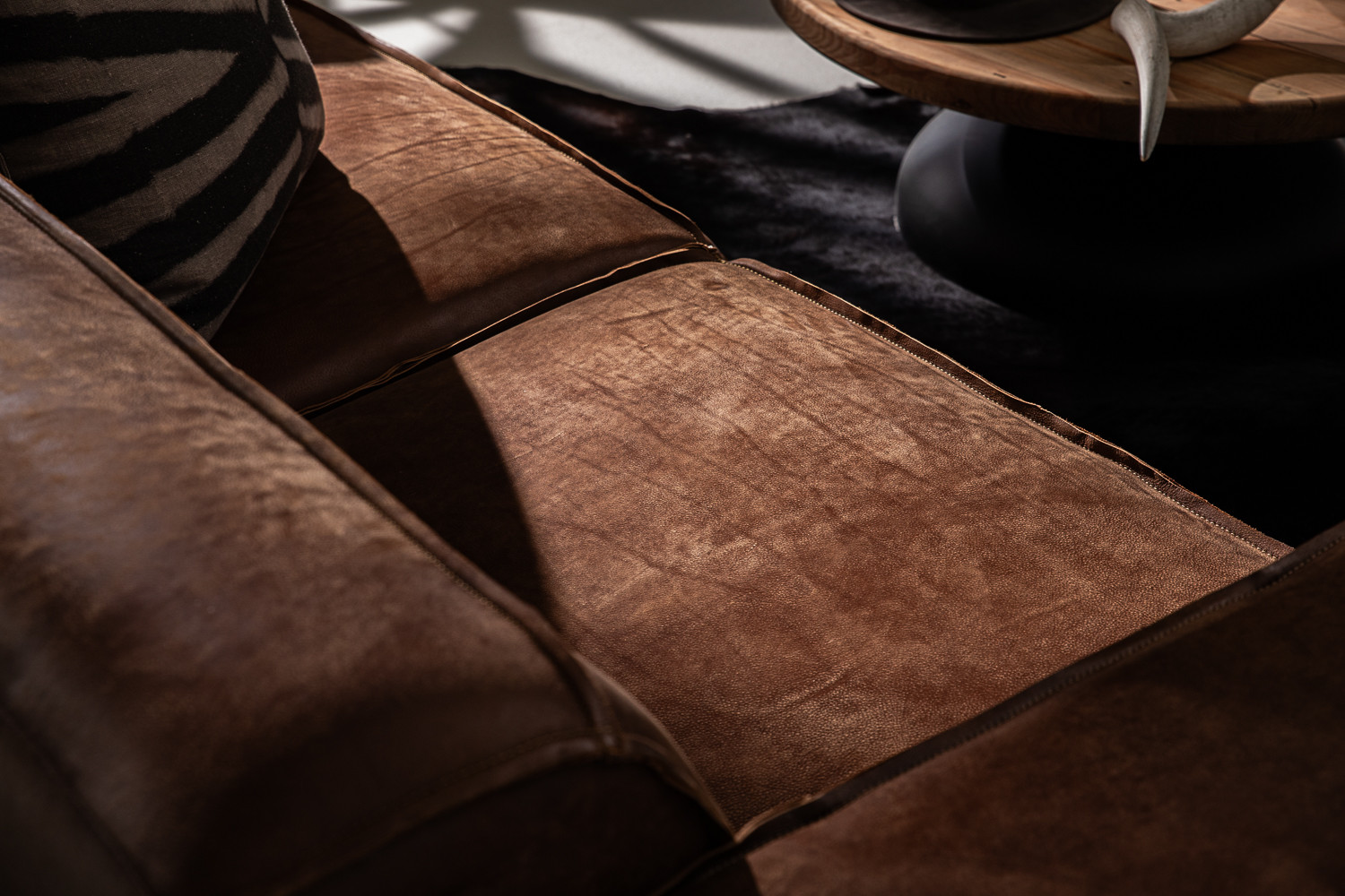 Jagger 3 Seater Leather Couch - Spice | Cielo