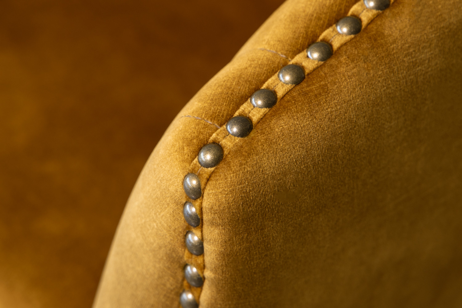 Lennon Velvet Dining Chair - Mustard | Cielo