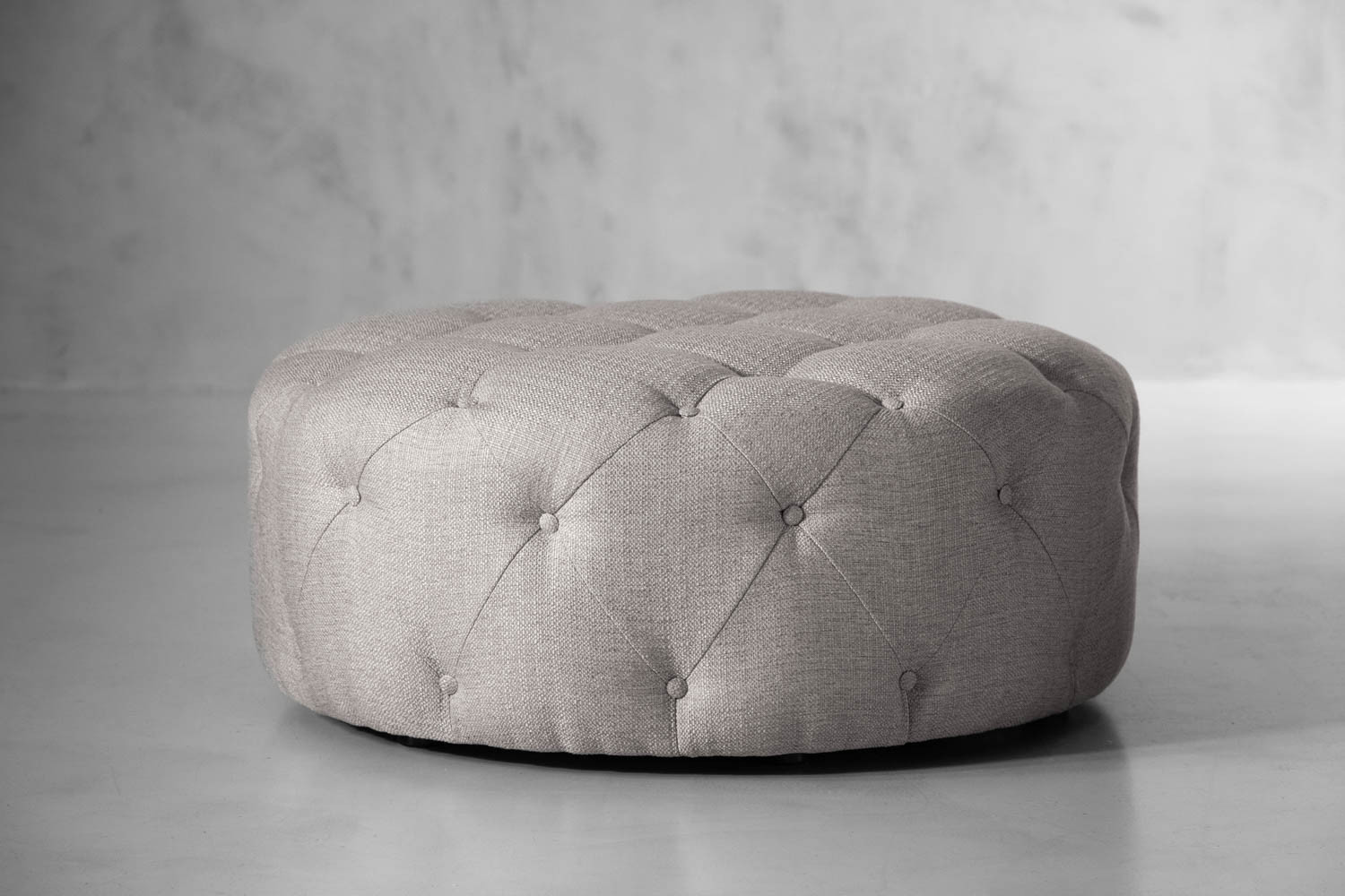 Amara Round Ottoman - Flint