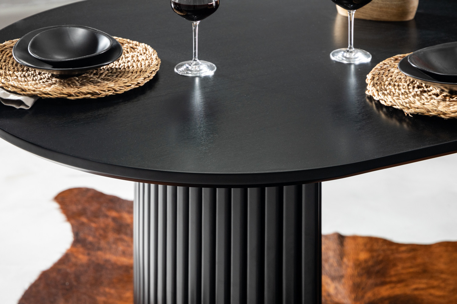 Brixton Enzo Stadium 6 Seater Dining Set - Smoke - 2.2m | Cielo