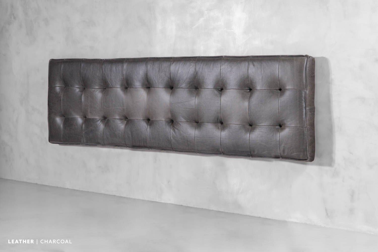 Warwick Leather Headboard - Grand King - Charcoal | Cielo