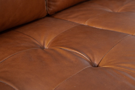 Hayden 3 Seater Leather Couch - Burnt Tan | Cielo