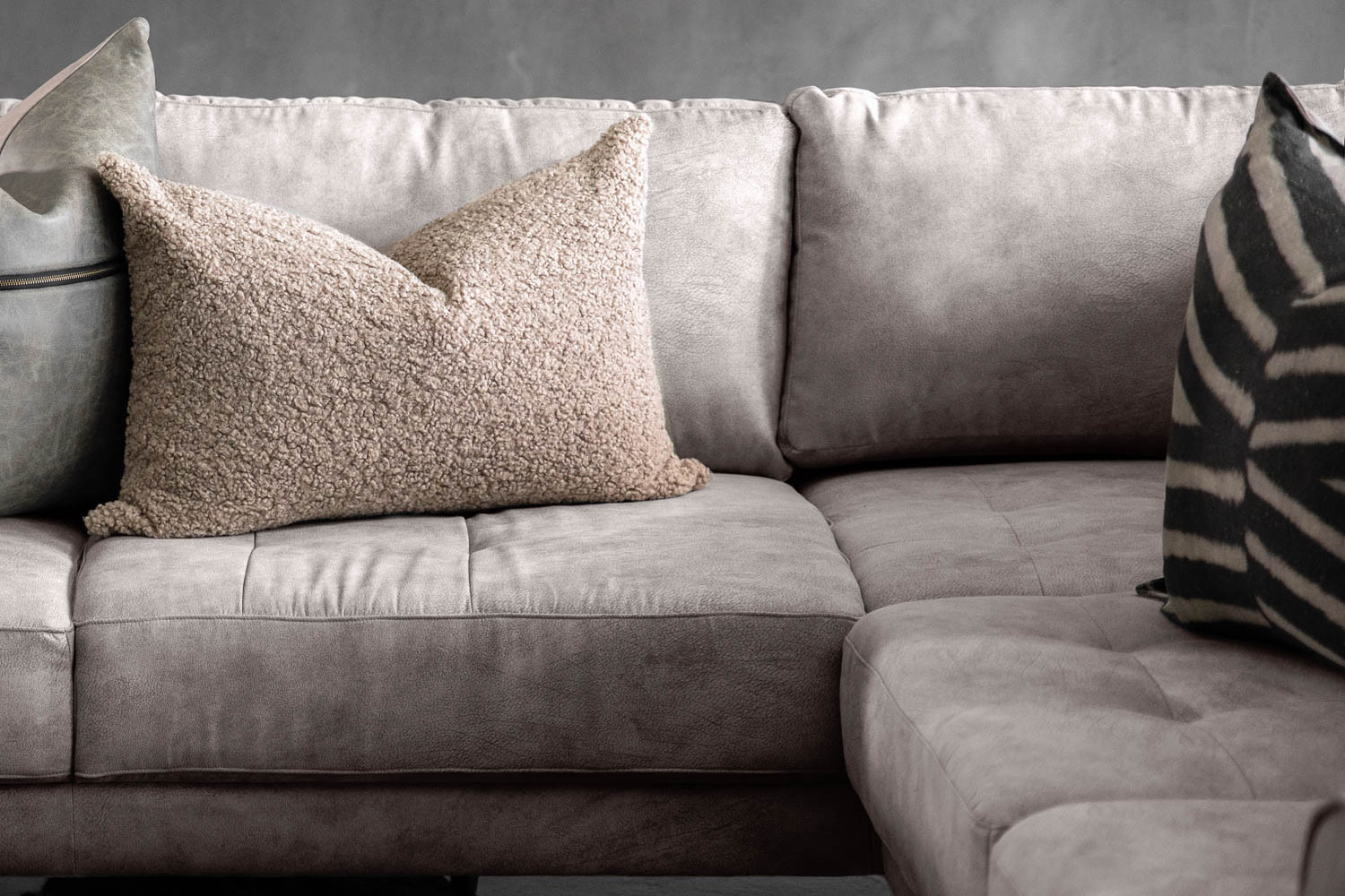 Hayden Corner Couch - Stone For Sale | Cielo