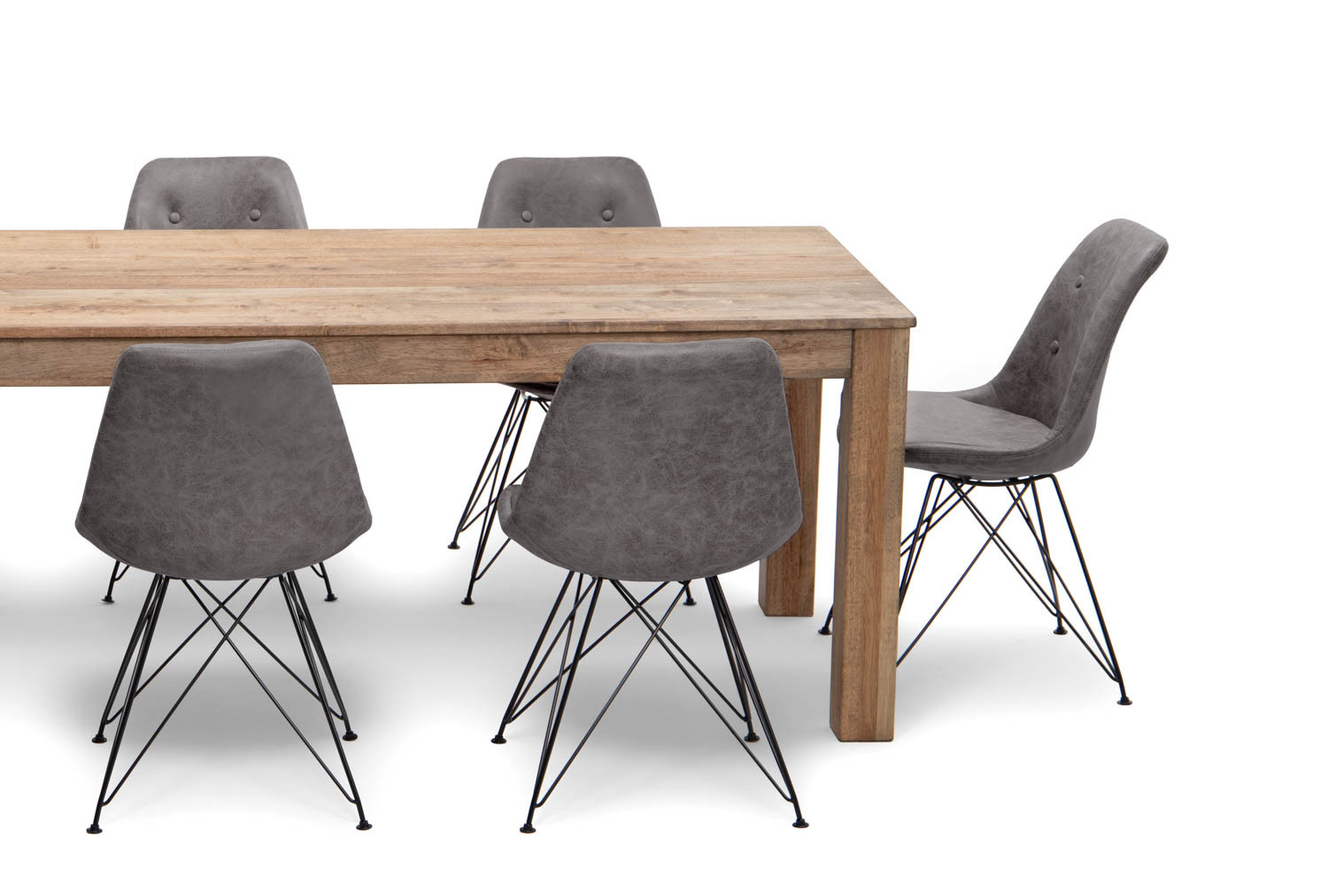 Montreal Enzo 8 Seater Dining Set (2.4m) - Vintage Grey | Cielo