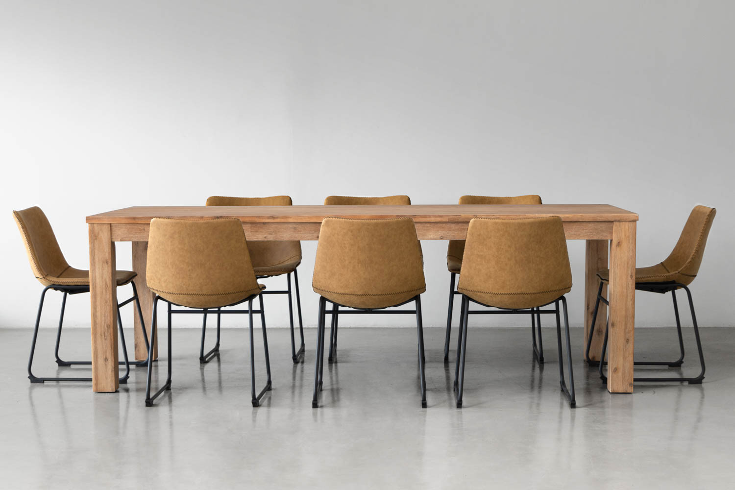 Vancouver Halo 8-Seater Dining Set 2.4m - Camel | Cielo
