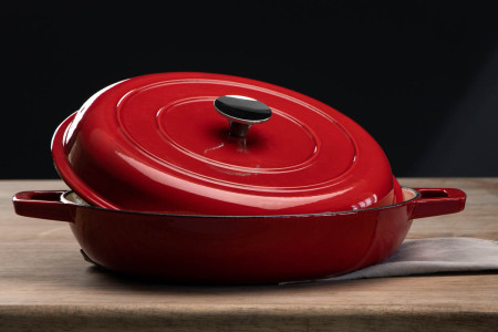 Nouvelle Cast Iron 8-Piece Cookware Set - Red | Cielo