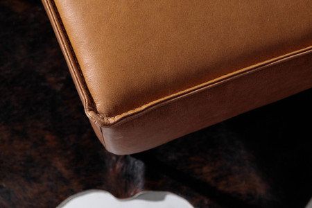 Ottavia Leather Ottoman | Cielo