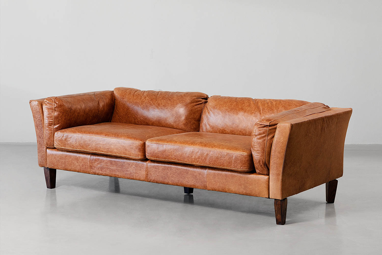 Granger 3 Seater Leather Couch - Vintage Tan | Cielo