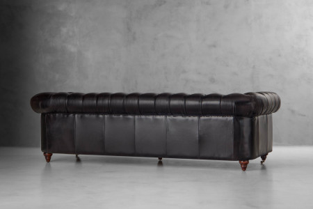 Jefferson Chesterfield 3 Seater Leather Couch | Cielo