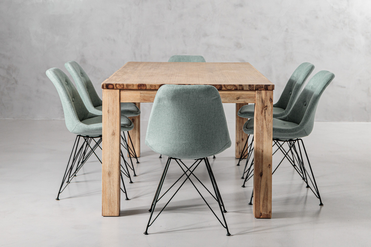 Vancouver Enzo 6 Seater Dining Set (1.8m) - Sage | Cielo