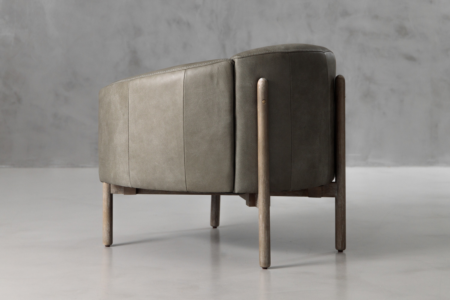 Prague Leather Armchair - Graphite | Cielo