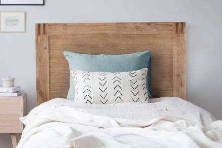 Vancouver Acacia Wood Headboard Single For Sale | Cielo