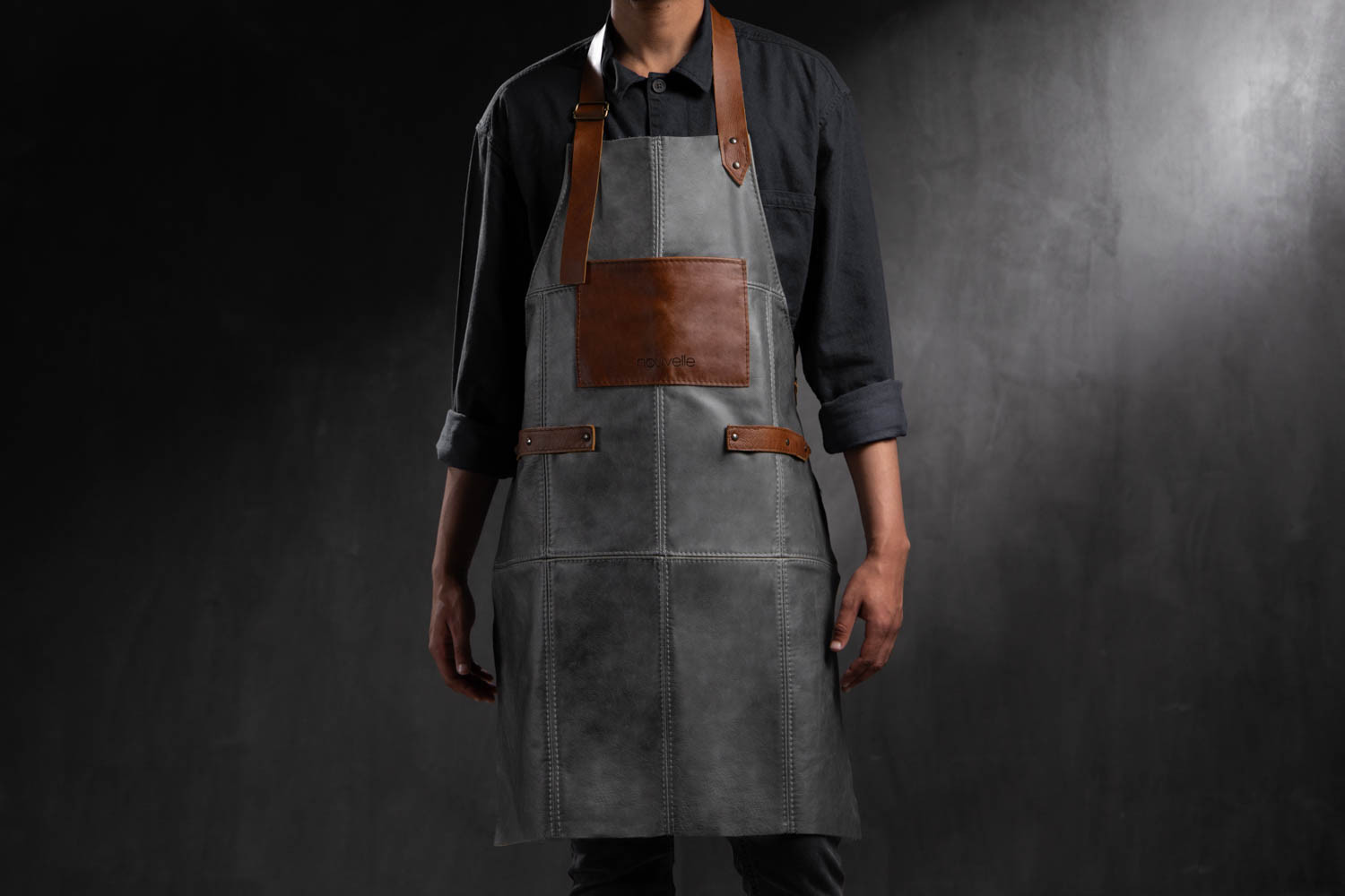 Nouvelle Cookware Set - Misty Teal & Apron - Ash & Brown | Cielo