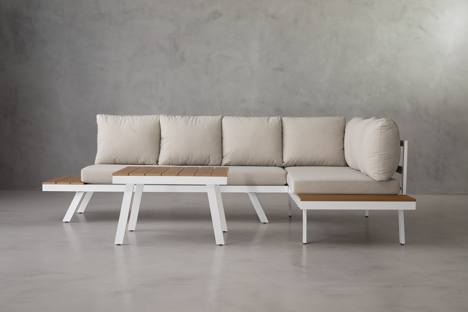 Havana Corner Patio Lounge Set - Stone | Cielo