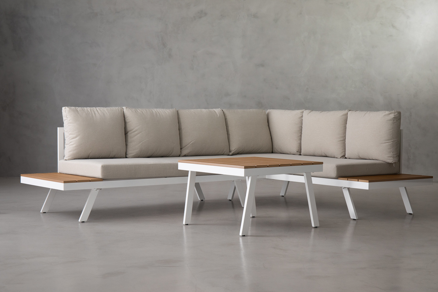 Havana Corner Patio Lounge Set - Stone | Cielo