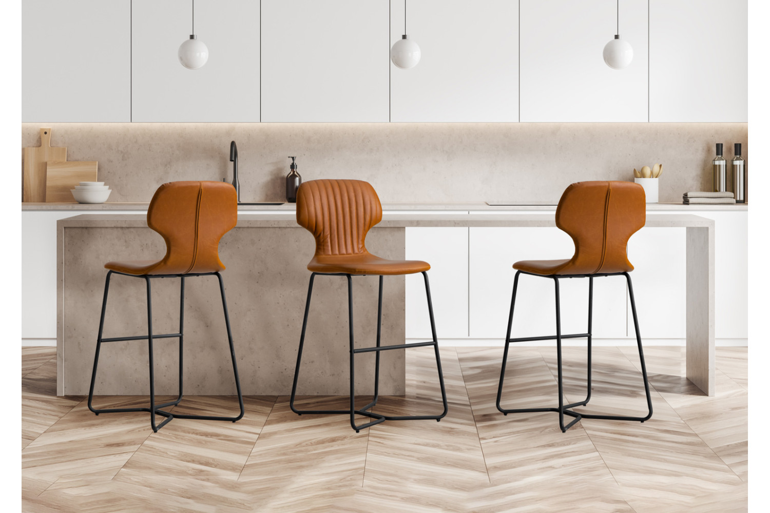 Benson Counter Bar Chair - Tan | Cielo