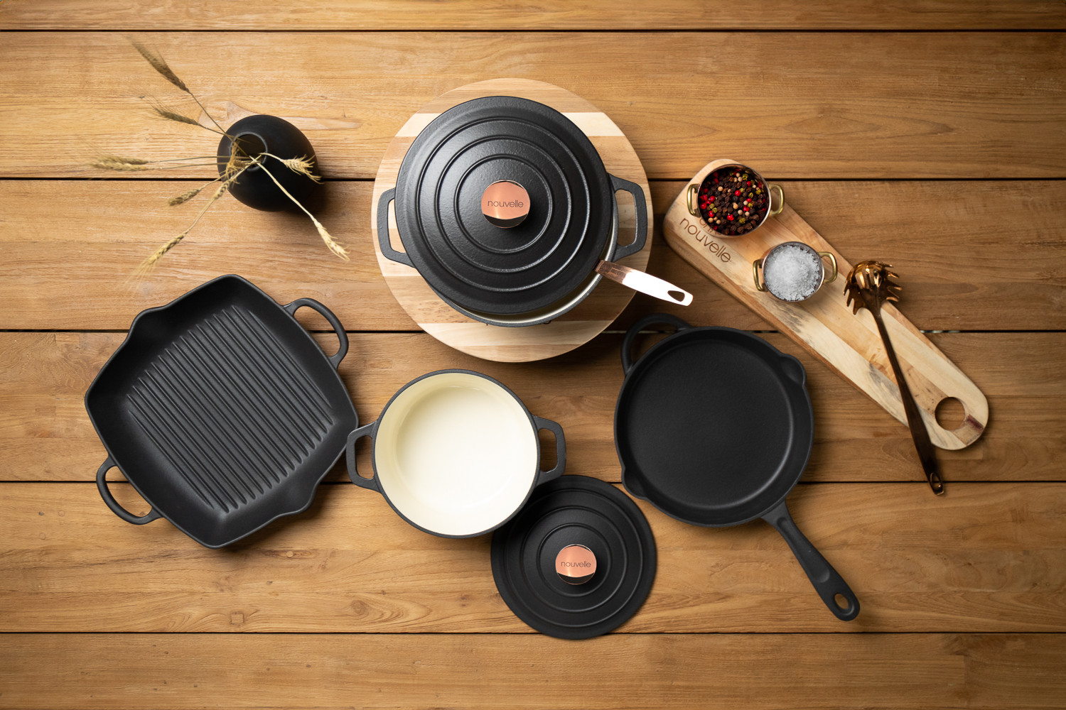 Nouvelle Cast Iron 6 Piece Set - Combo 4 | Cielo