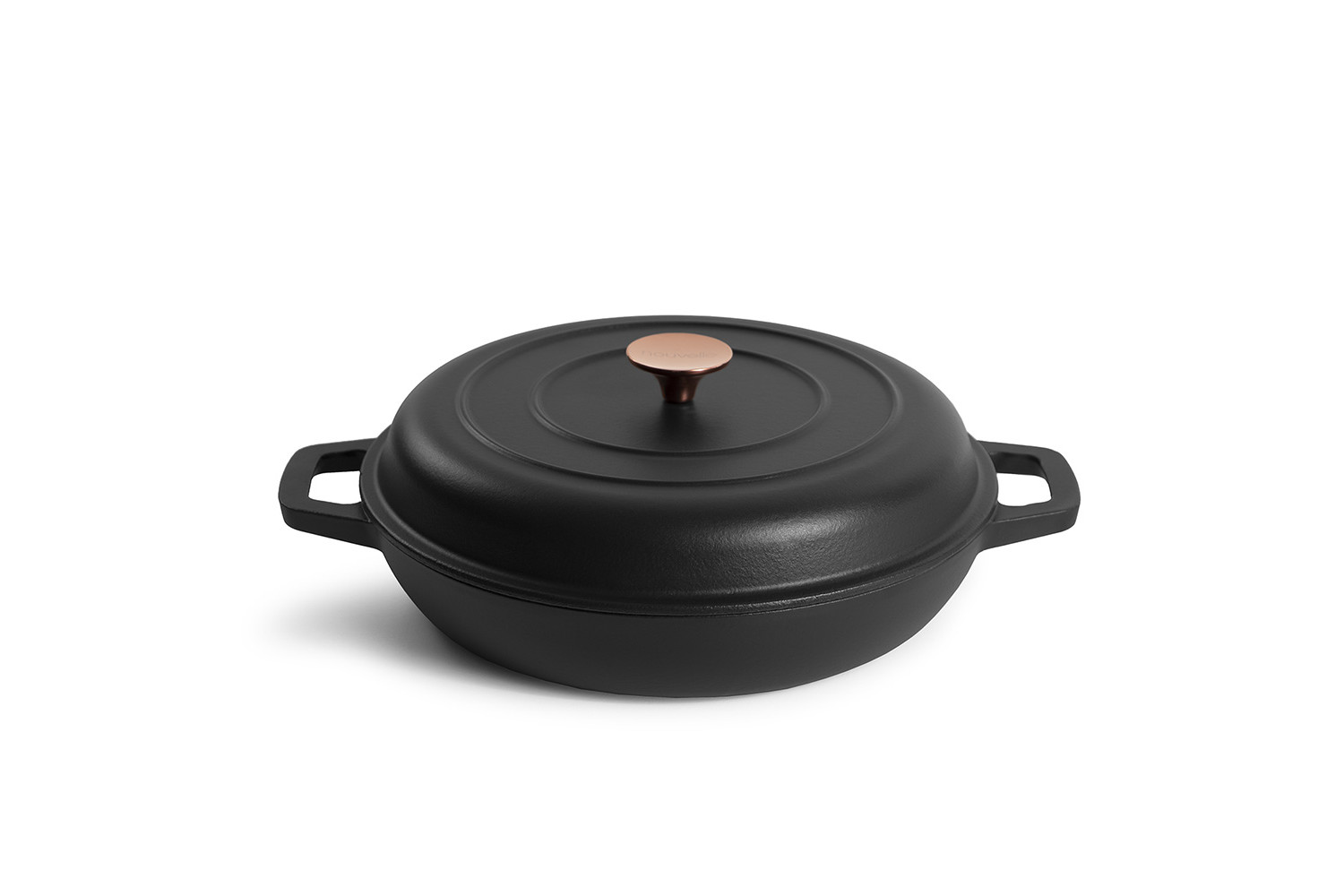Nouvelle Cast Iron 6-Piece Roaster Set - Matte Black