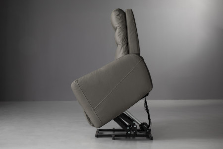 Prescott Leather Motion Lift Recliner - Grey | Cielo