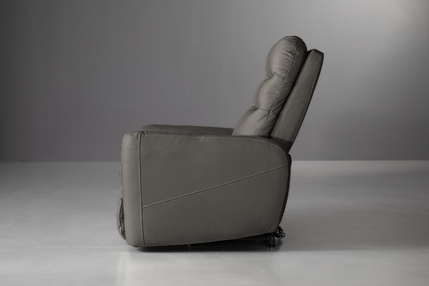 Prescott Leather Motion Lift Recliner - Grey | Cielo