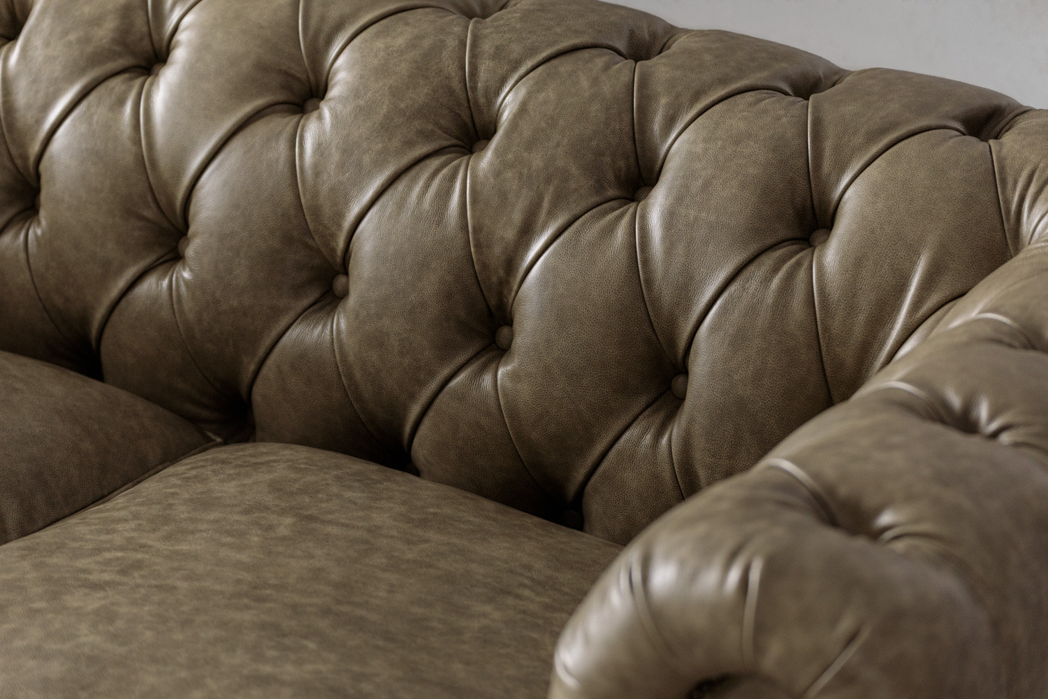 Jefferson Chesterfield 3-Seater Leather Couch | Cielo