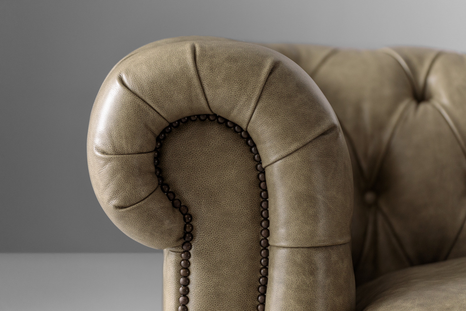 Jefferson Chesterfield 3-Seater Leather Couch | Cielo