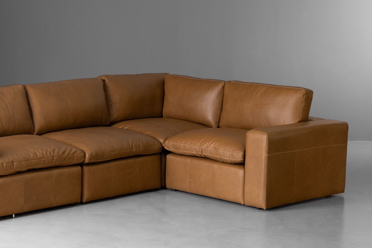 Bexley Leather Modular - Corner Couch Set - Sahara | Cielo