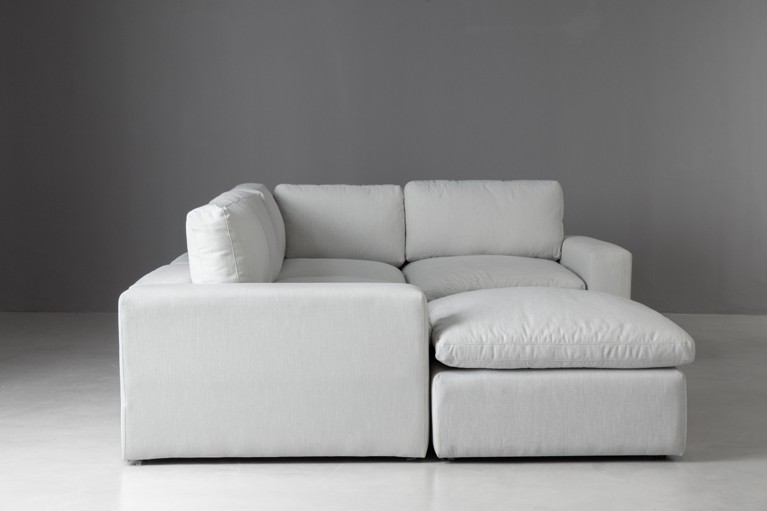 Bexley Modular Couch - Corner Couch Set with Ottoman - Pearl | Cielo