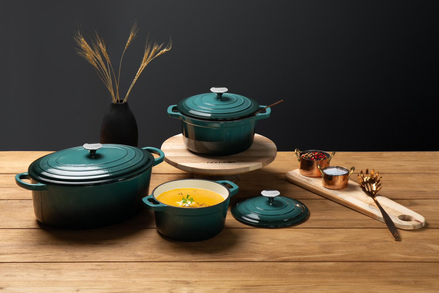 Nouvelle Cast Iron 6-Piece Casserole Set | Cielo