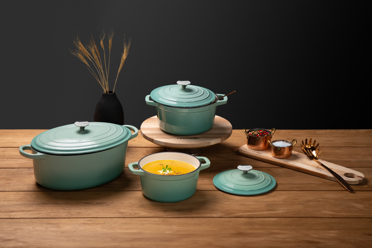 Nouvelle Cast Iron 6-Piece Casserole Set | Cielo