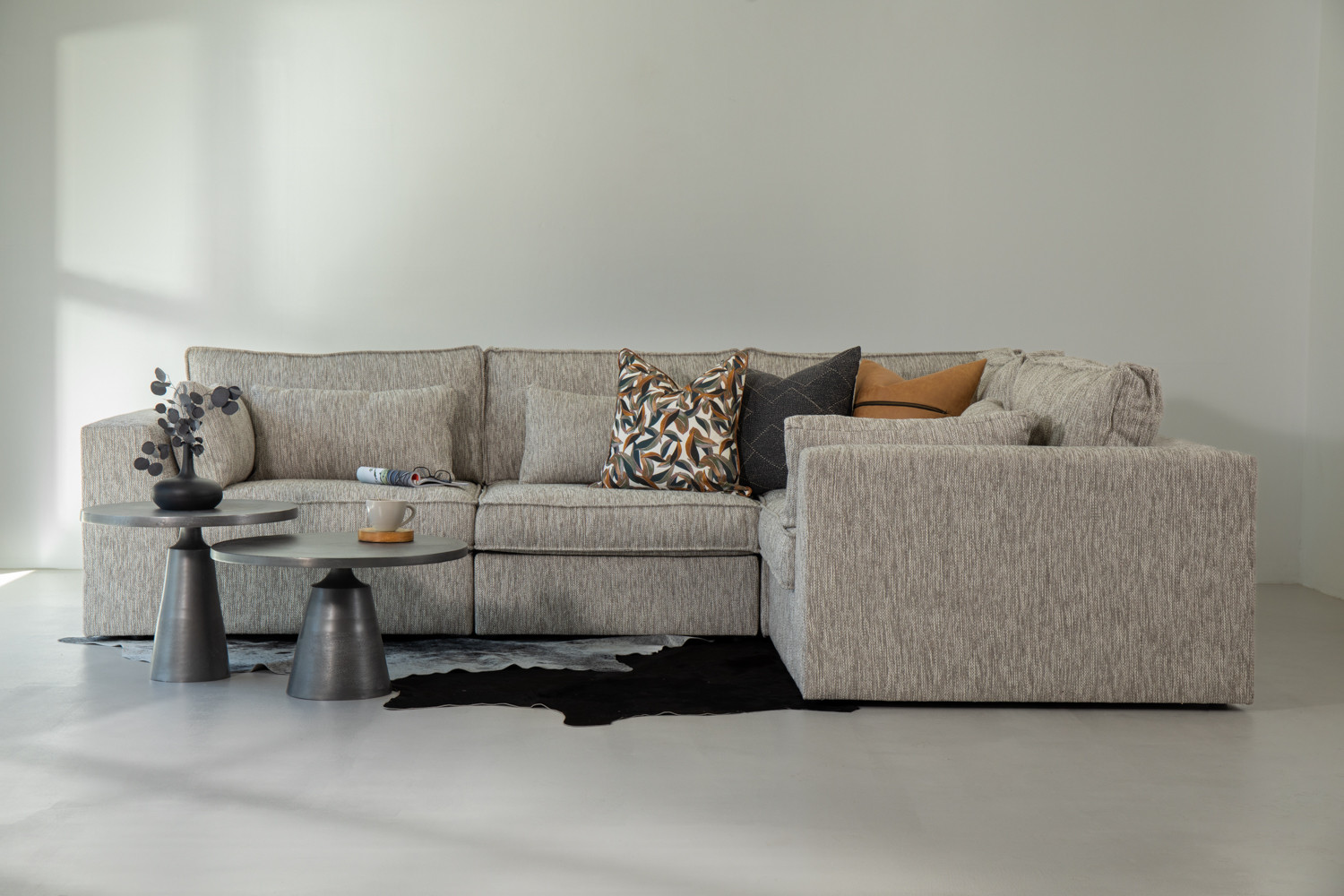 Galloway Modular - Corner Couch Set - Platinum | Cielo